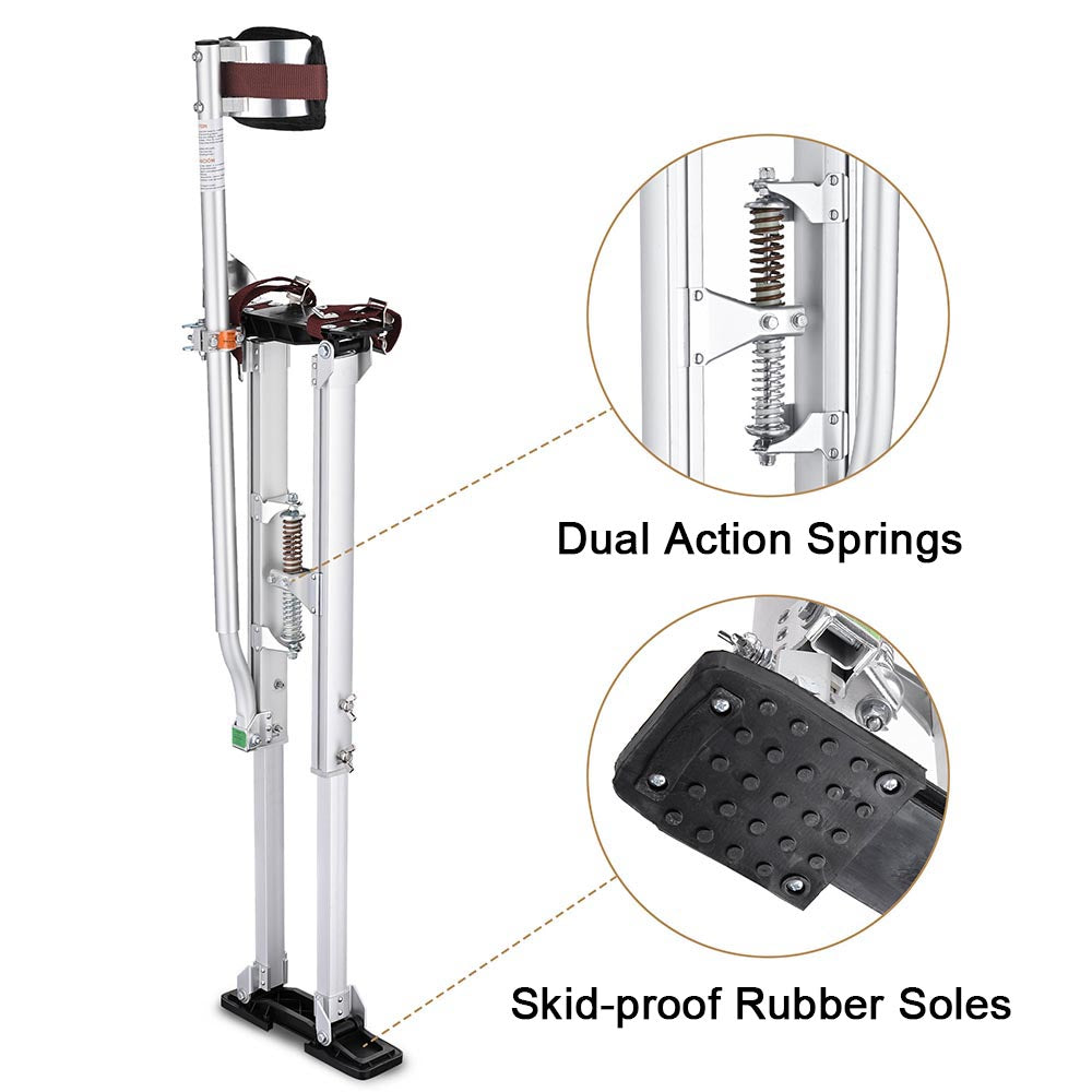 DIY 36"-50" Aluminum Drywall Stilts Blue Silver Options – The DIY Outlet