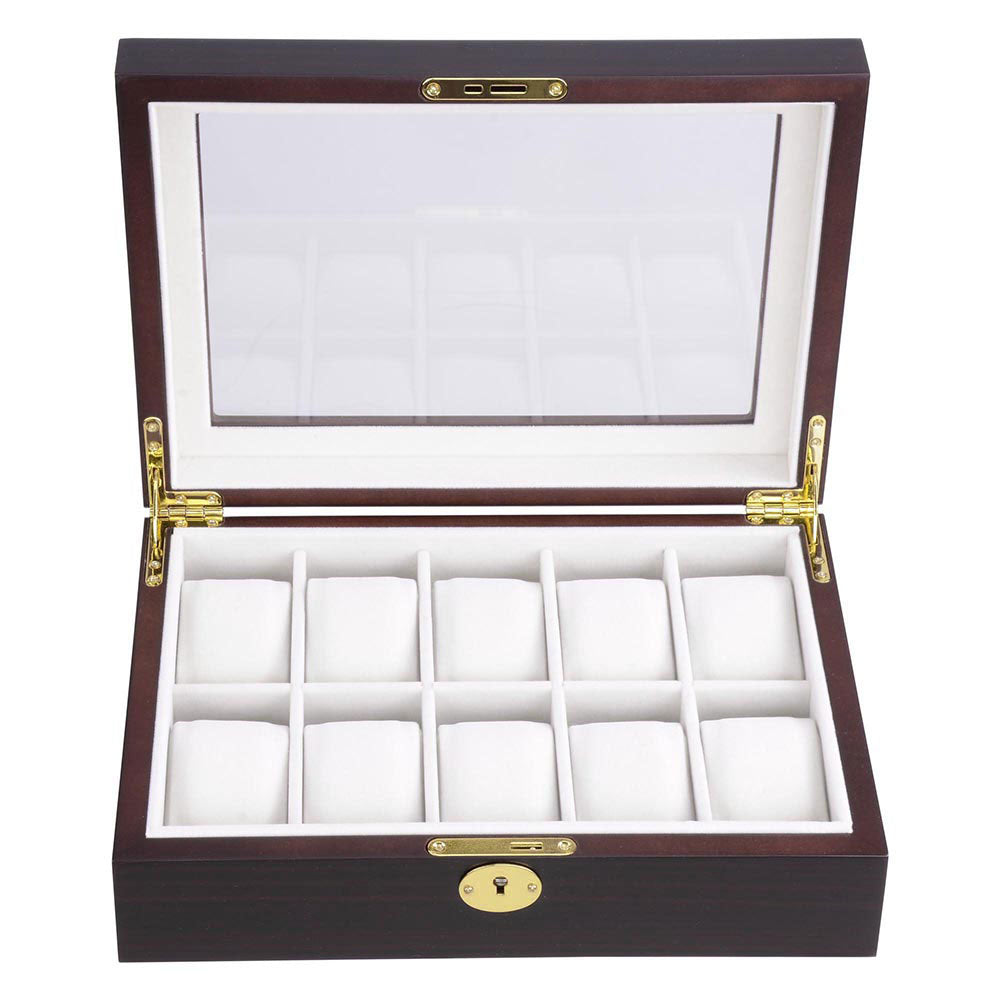 DIY 10-Slot Ebony Matte Finish Wood Watch Display Case – The DIY Outlet