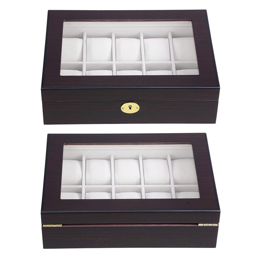 DIY 10-Slot Ebony Matte Finish Wood Watch Display Case – The DIY Outlet