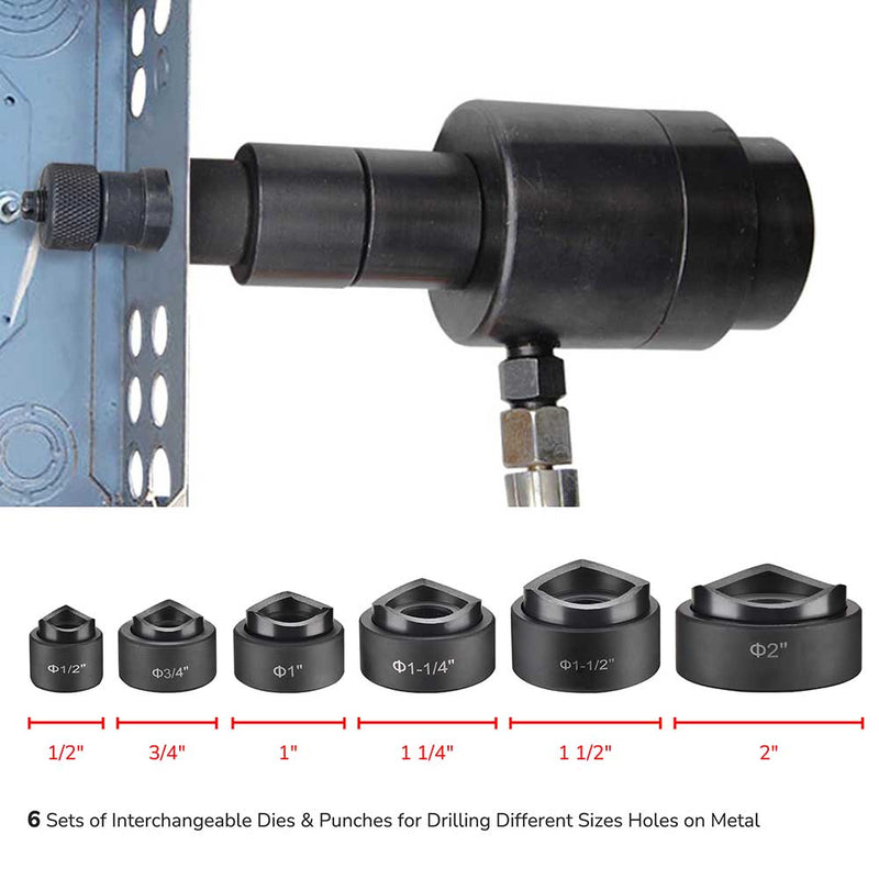 10-Ton Hydraulic Punch Driver Tool Kit w/ 6 Dies | The DIY Outlet