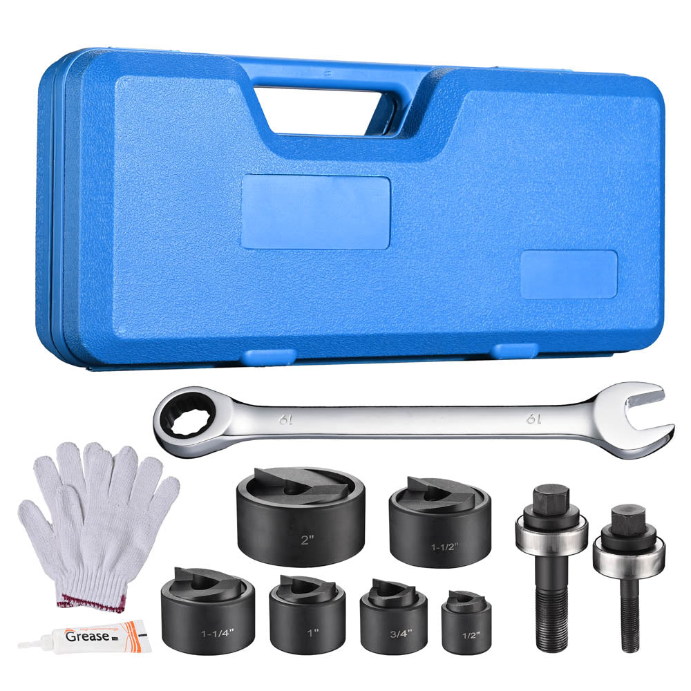 DIY 6-Ton Punch Driver Tool Kit with 6 Electrical Knockout Dies – The ...