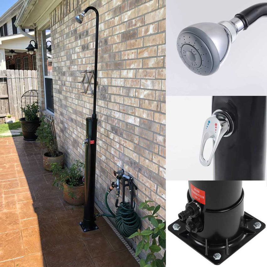 Pool Spa Outdoor Solar Shower w/ Base & Sprinkler 2.3Gal – The DIY Outlet