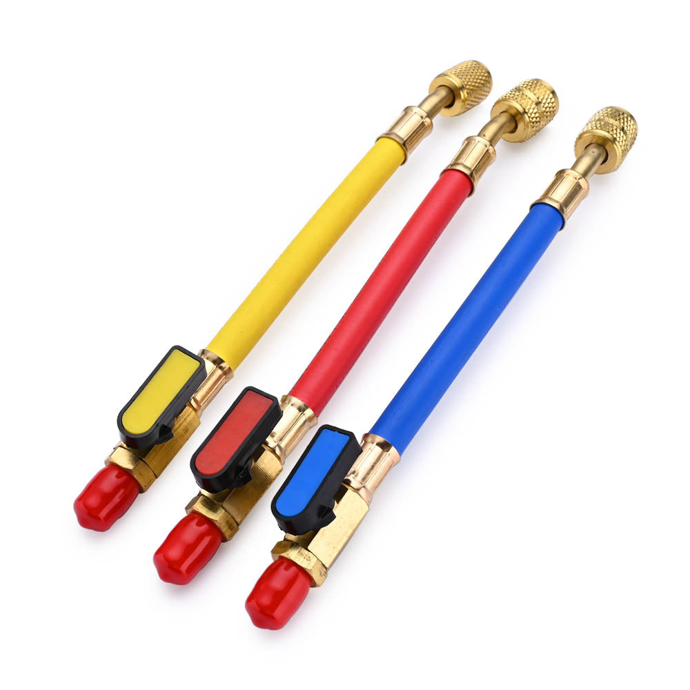 DIY R410a AC System Charging Hoses with Ball Valve & Fittings